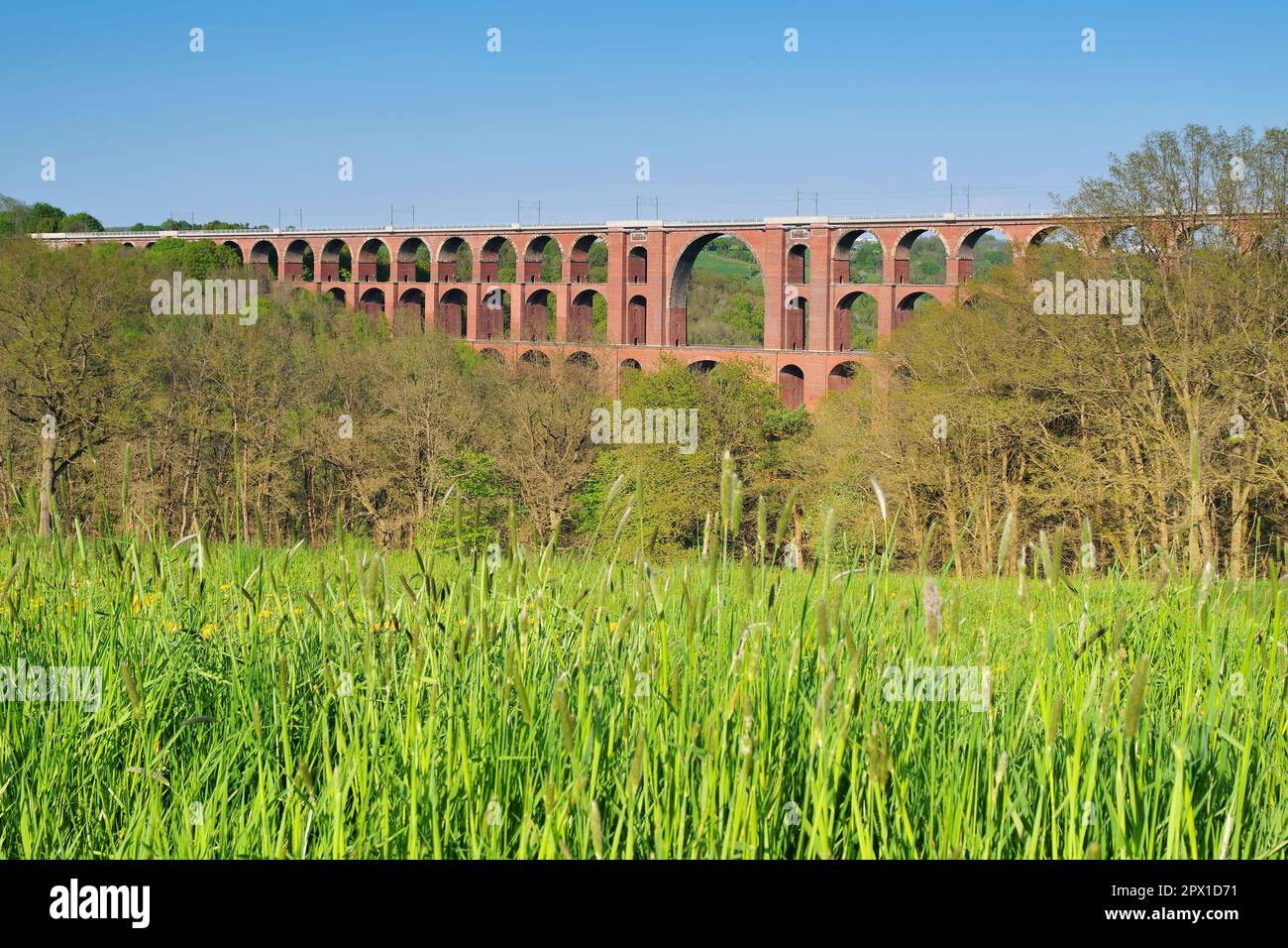 Goeltzsch Viaduct railway bridge in Saxony, Germany - Worlds largest ...