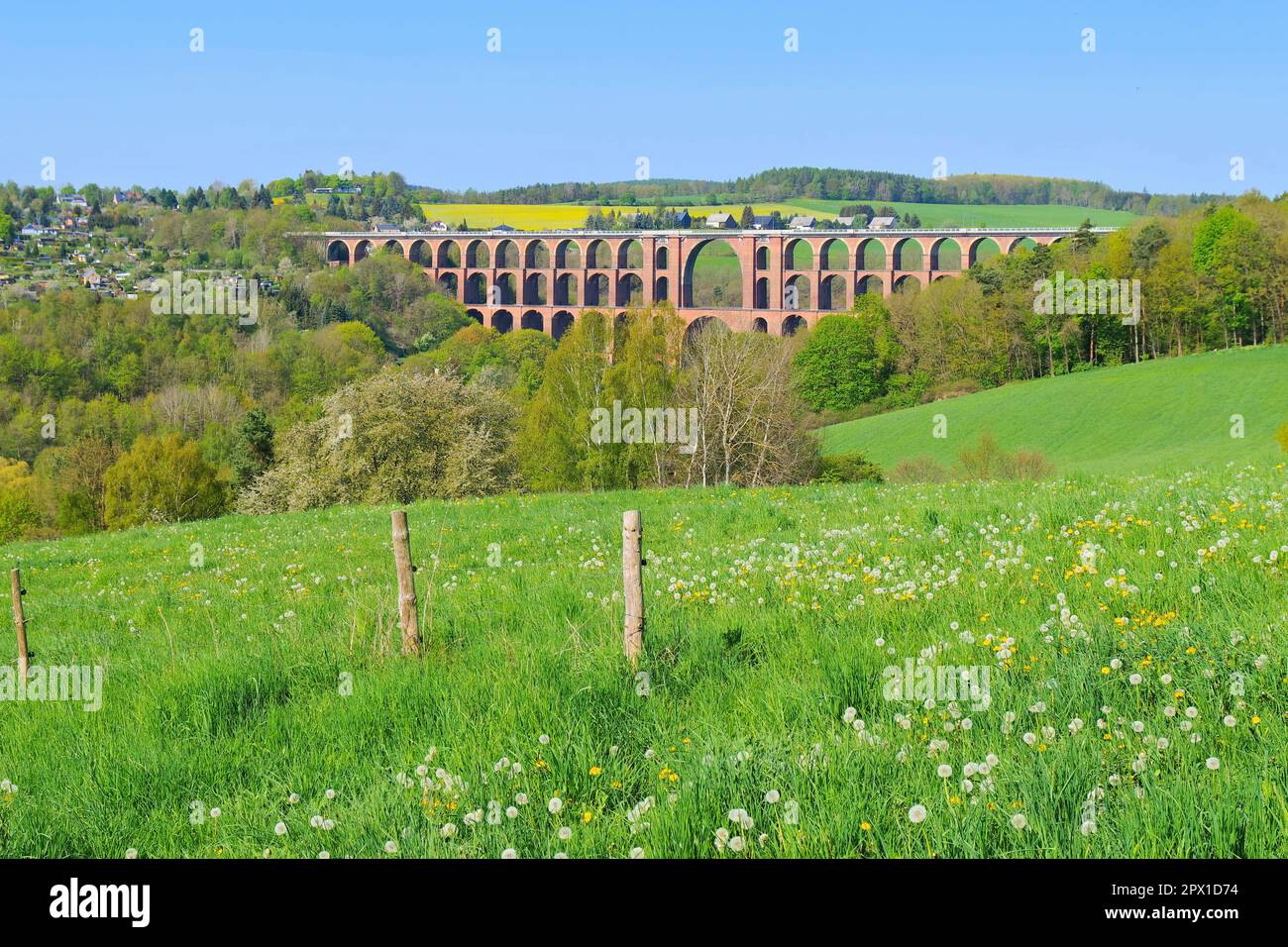 Goeltzsch Viaduct railway bridge in Saxony, Germany - Worlds largest ...