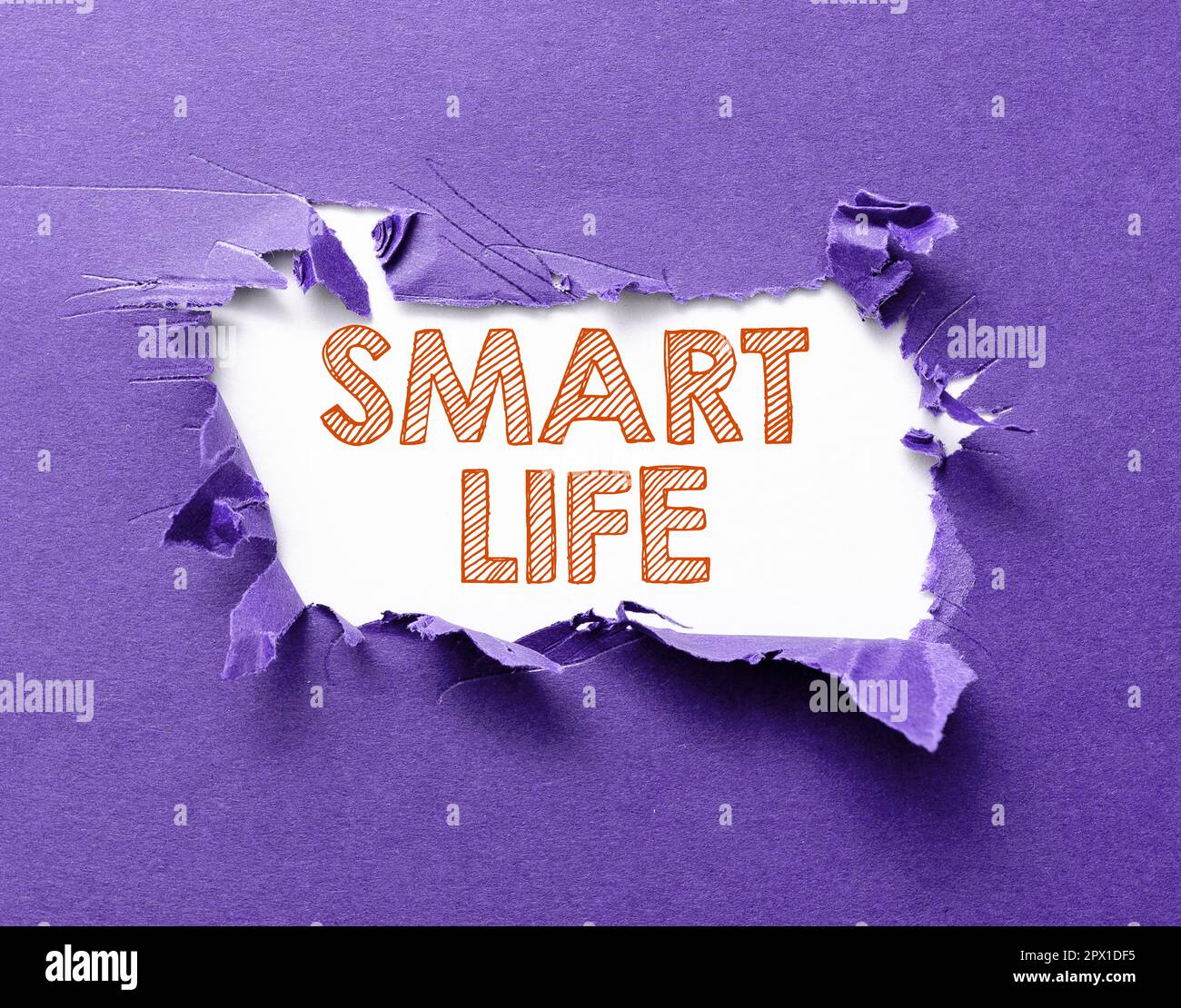 Text caption presenting Smart Life, Word Written on approach ...