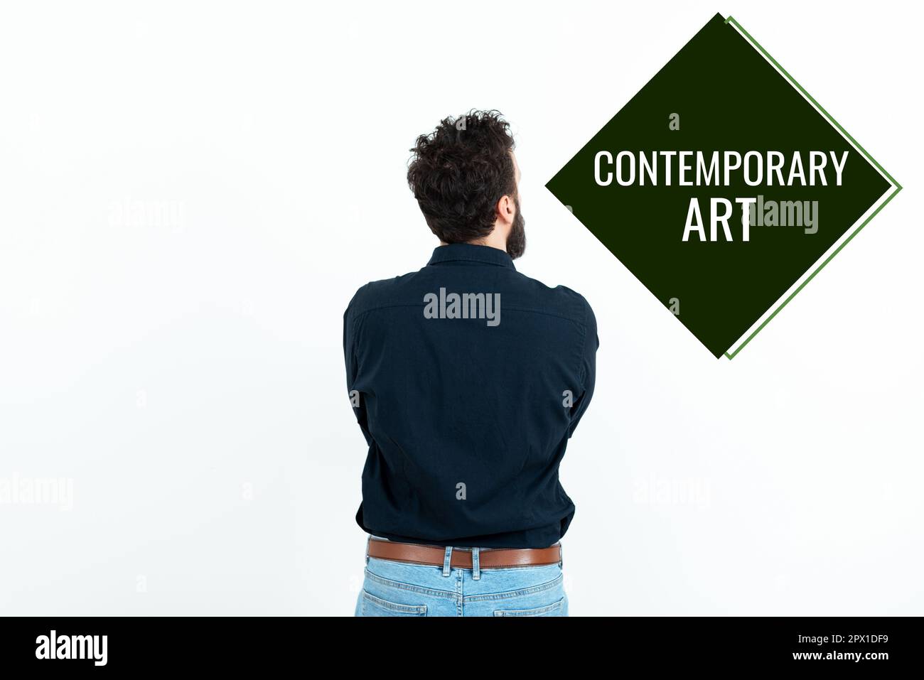 Text showing inspiration Contemporary Art, Business showcase made today ...