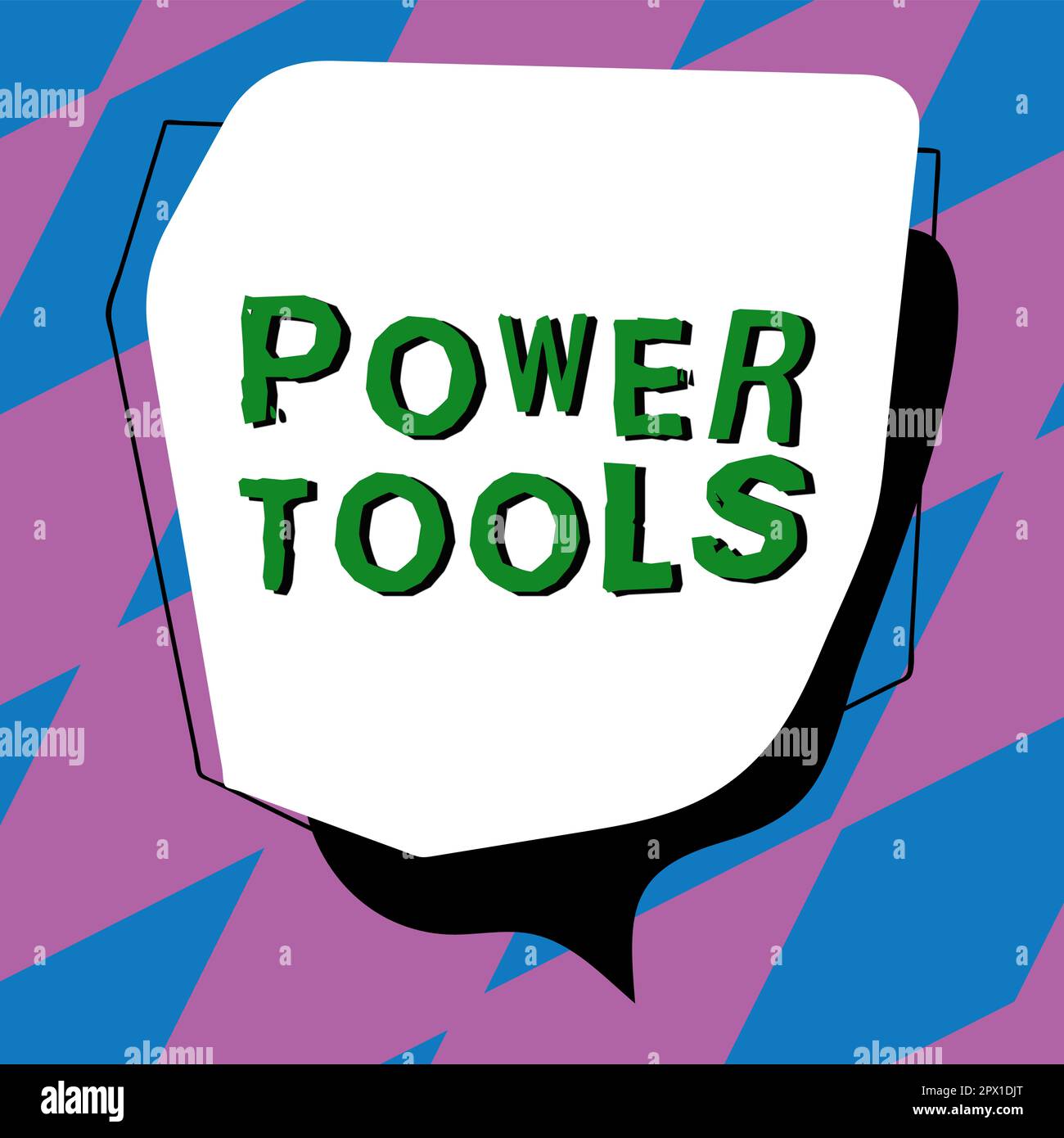 Handwriting text Power Tools, Word for tool that is actuated by ...