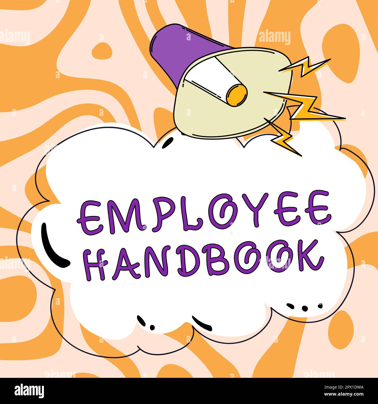 Text caption presenting Employee Handbook, Business showcase Document ...