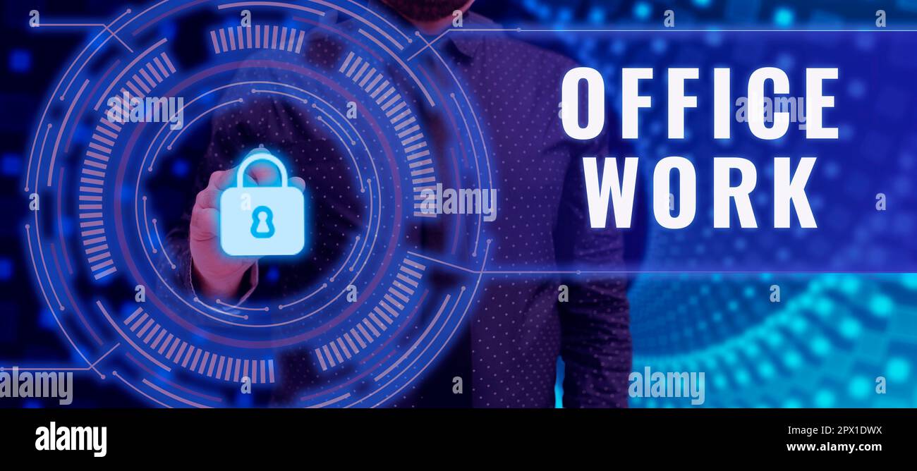 Handwriting text Office Work, Concept meaning any clerical or ...