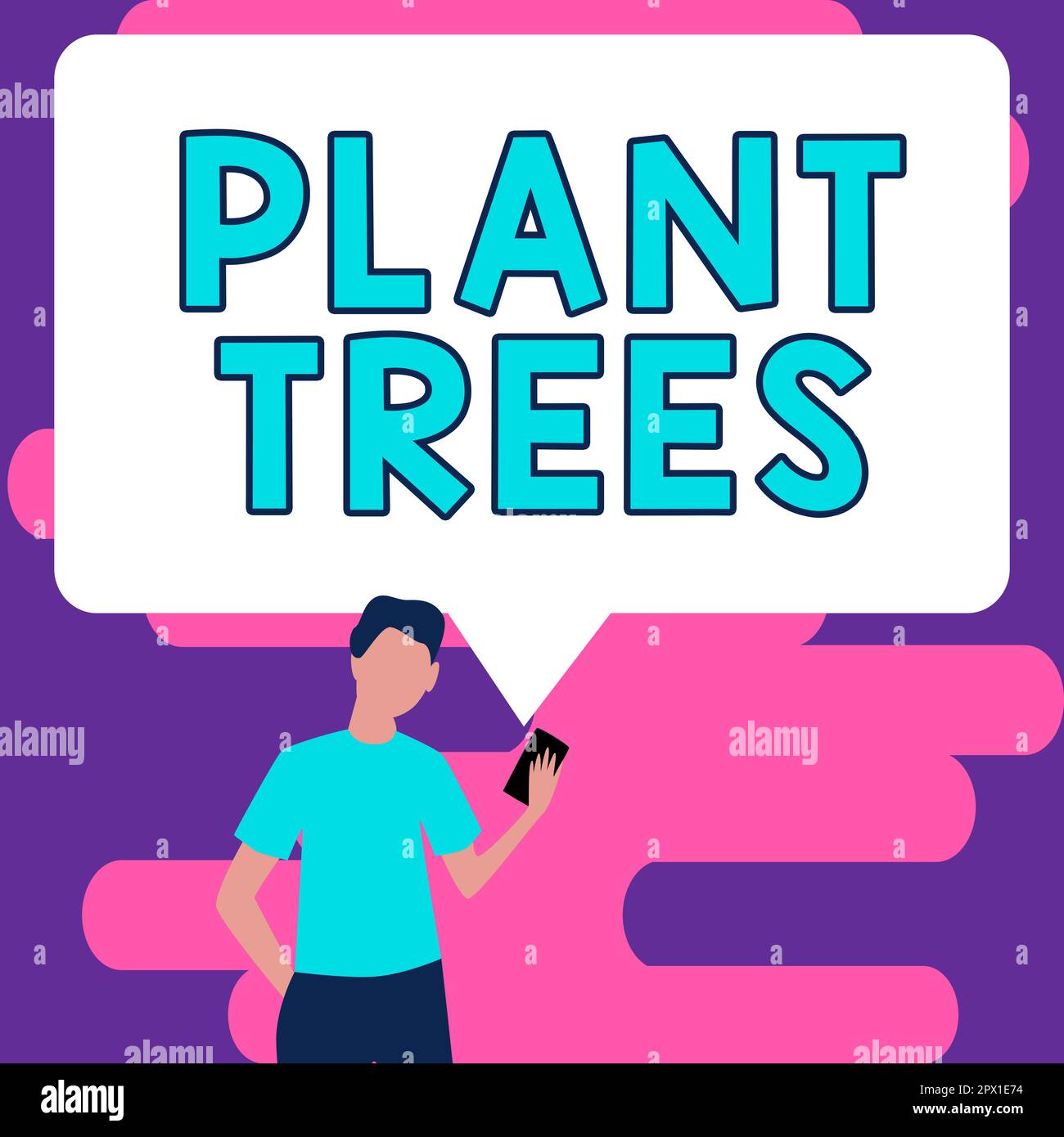 Conceptual display Plant Trees, Word for process of planting a tree for ...