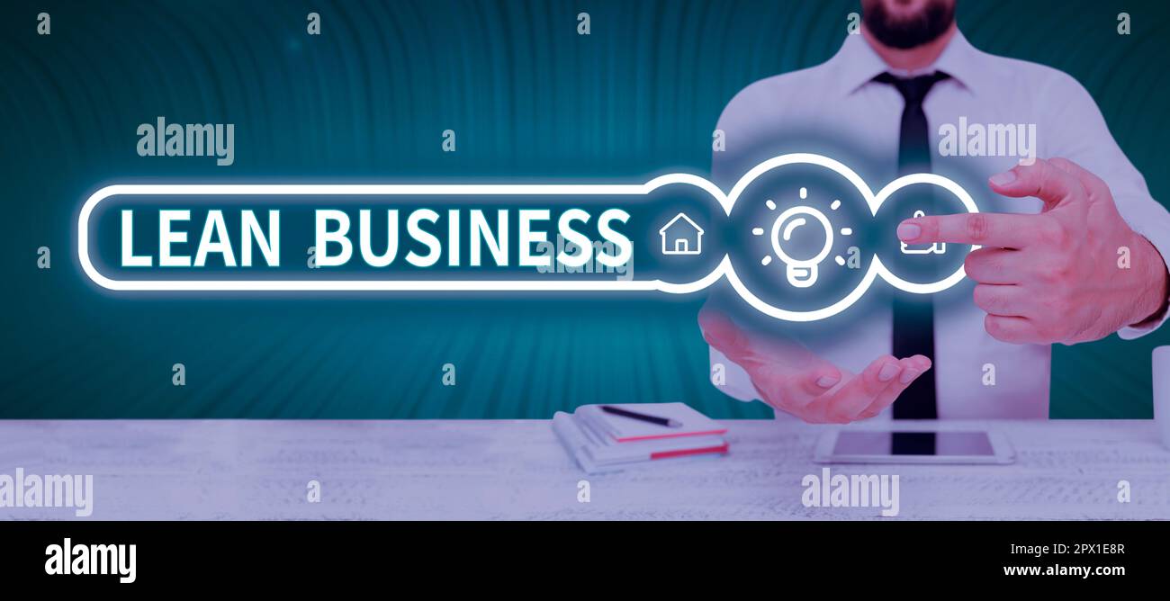 Inspiration showing sign Lean Business, Concept meaning improvement of ...