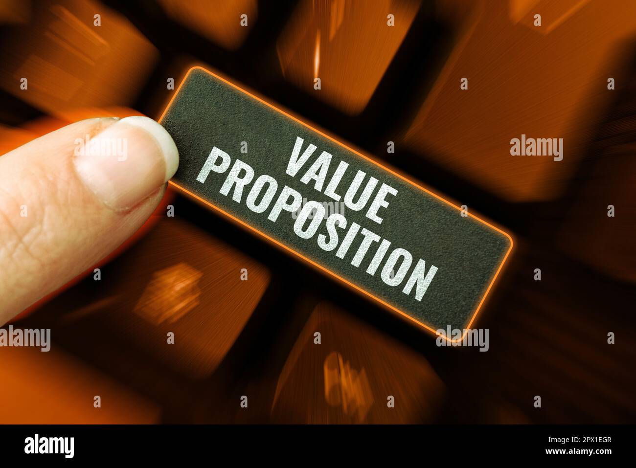 Hand writing sign Value Proposition, Business showcase service make ...