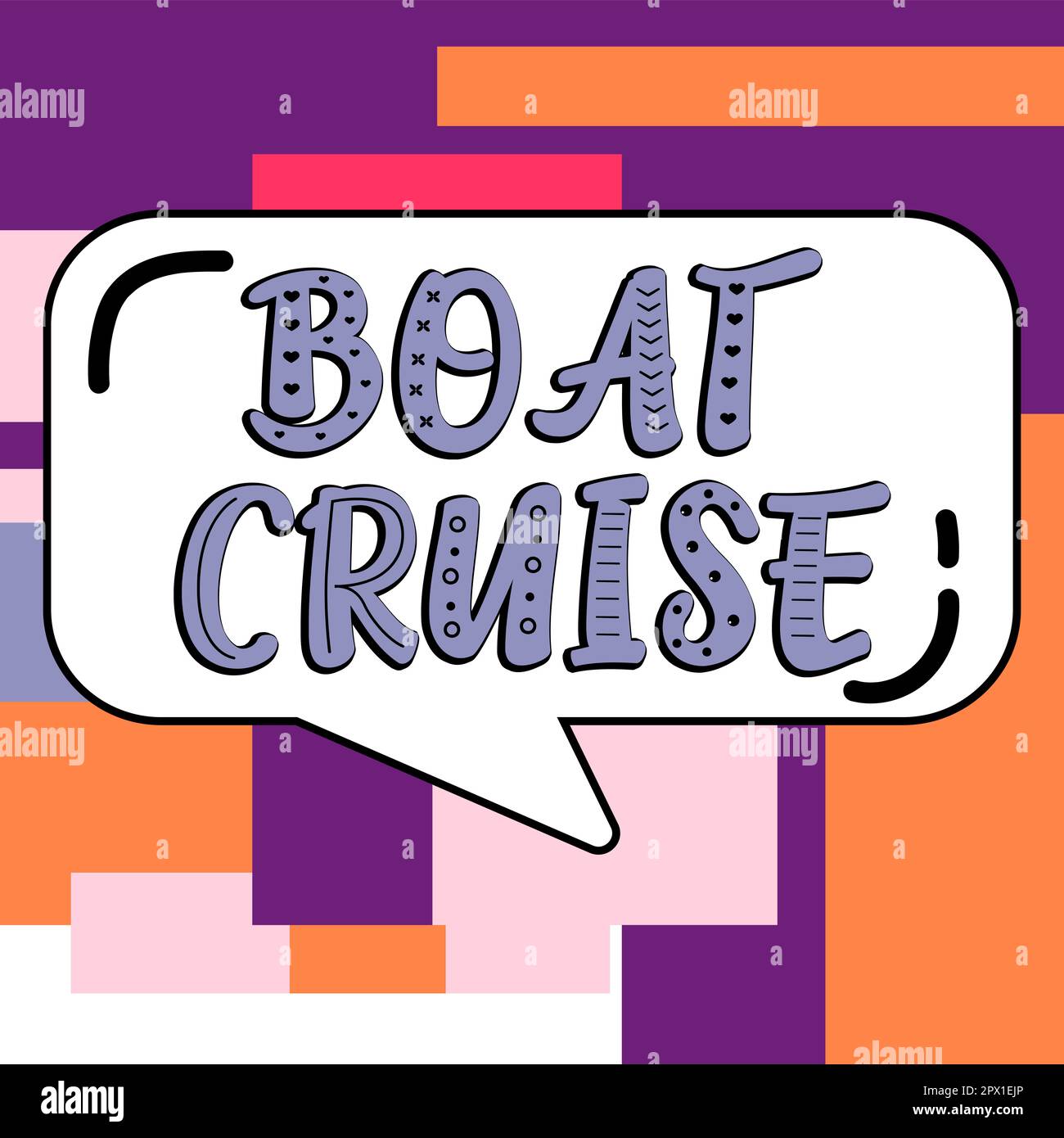 Handwriting text Boat Cruise, Word Written on sail about in area ...