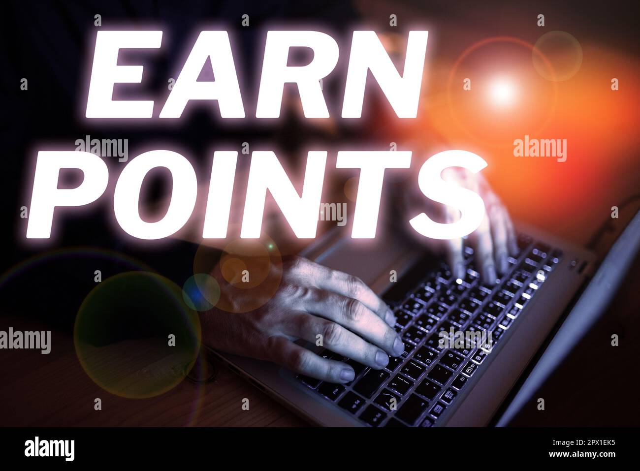 Conceptual display Earn Points, Word for to get praise or approval for ...