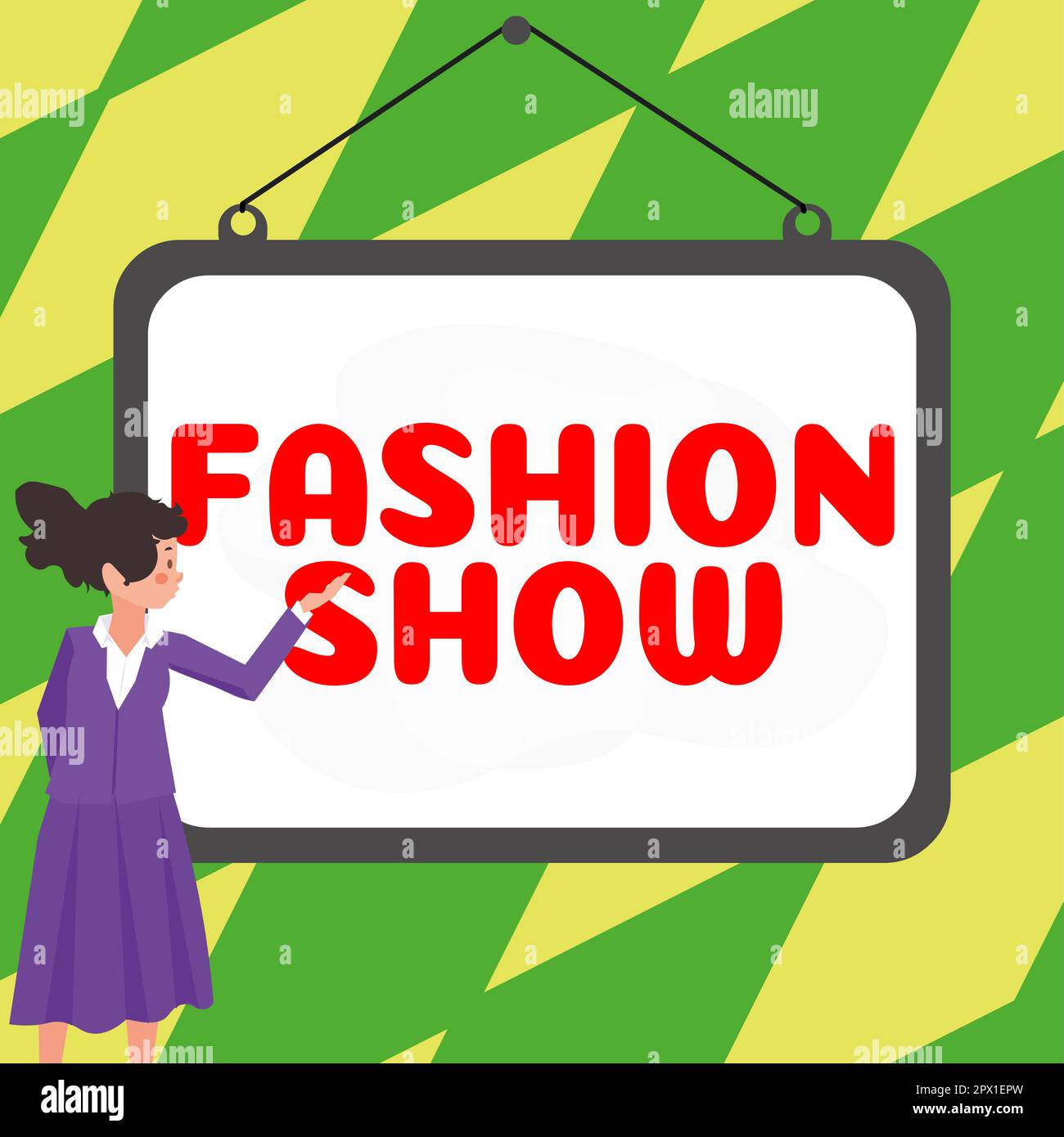 Hand writing sign Fashion Show, Business overview exibition that ...
