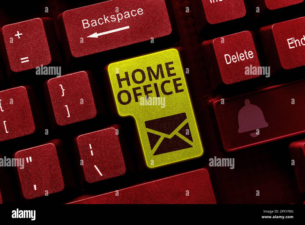 Sign displaying Home Office, Business showcase space designated in a ...