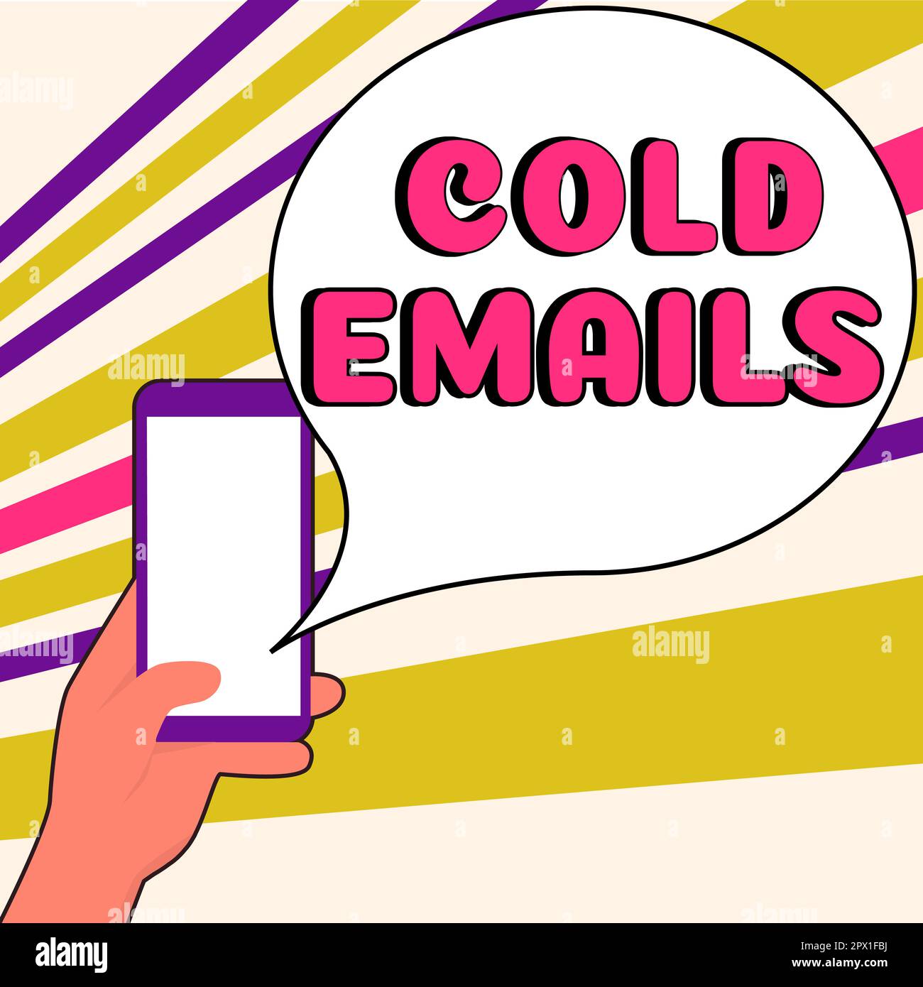 Text sign showing Cold Emails, Business showcase unsolicited email sent ...