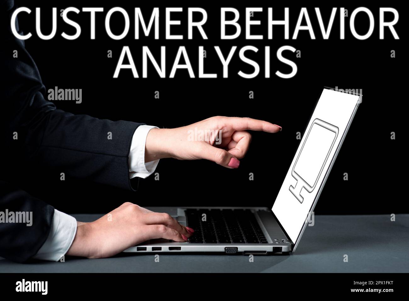 Text caption presenting Customer Behavior Analysis, Word for buying ...
