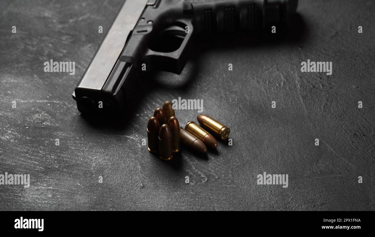 Modern semiautomatic hand gun, Glock pistol firearm Stock Photo - Alamy