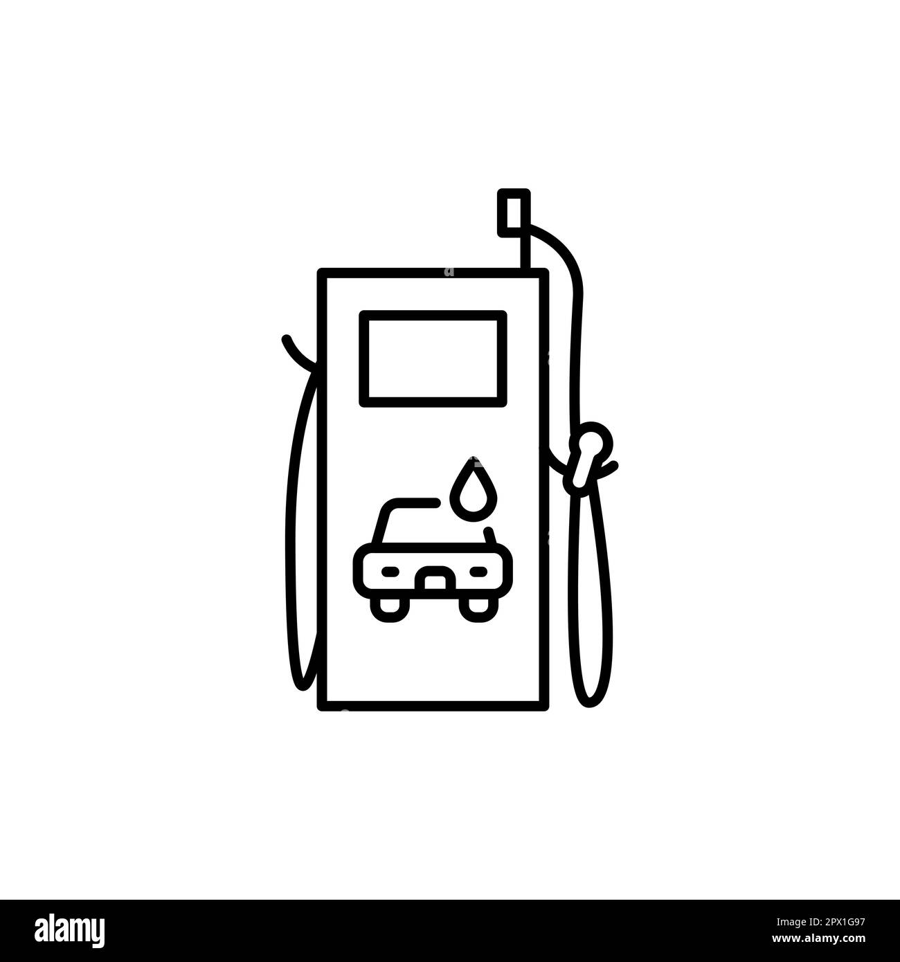 Self-service car wash black line icon. Pictogram for web page, mobile ...