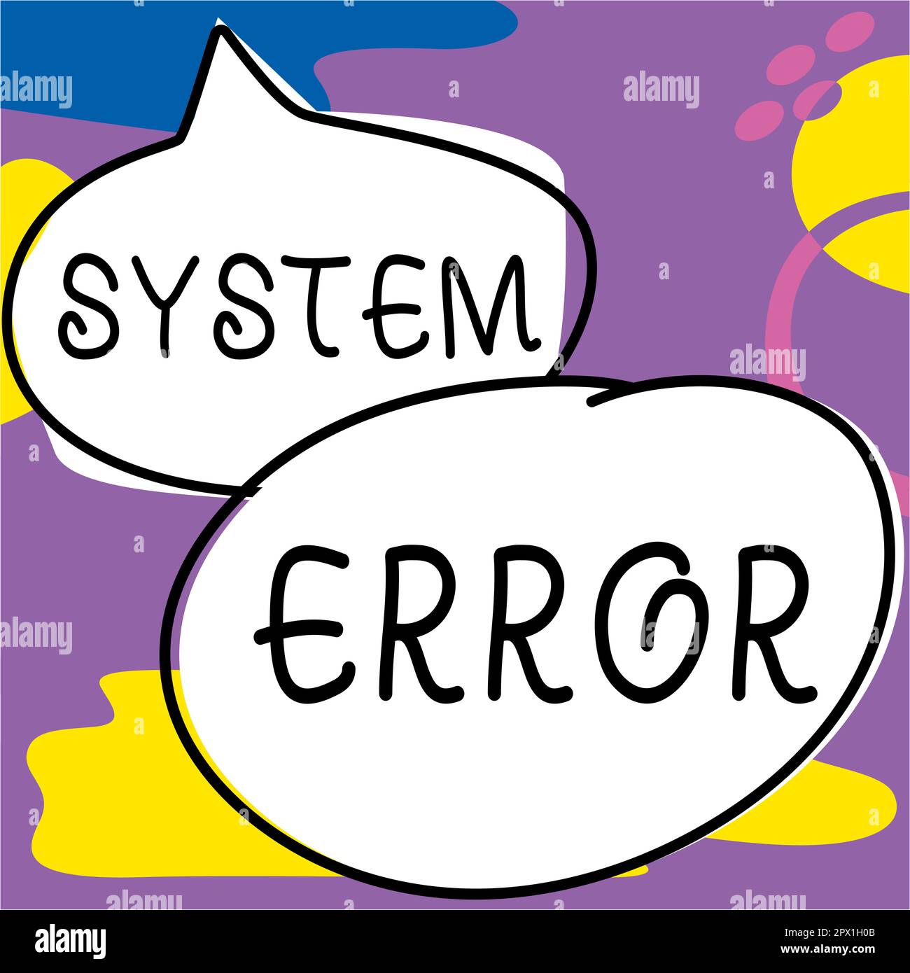 Text sign showing System Error, Business approach Technological failure ...
