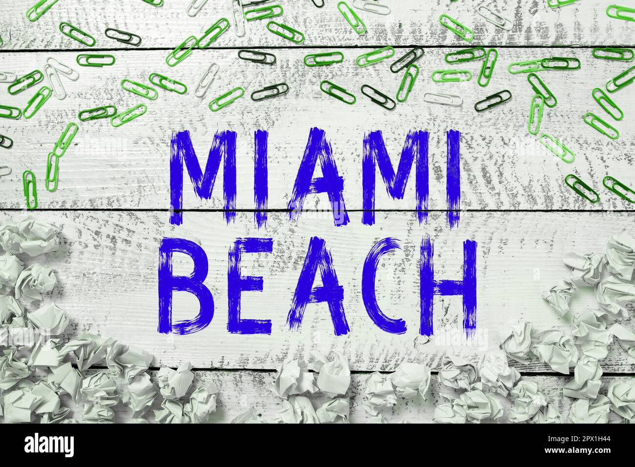 Writing displaying text Miami Beach, Concept meaning the coastal resort ...