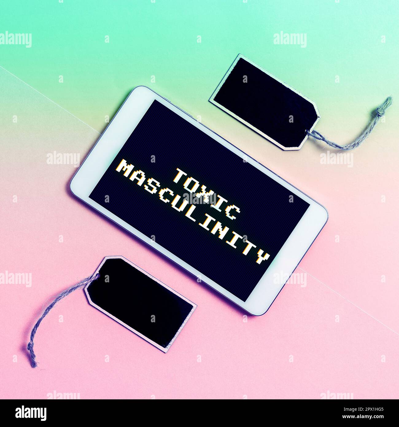 Conceptual display Toxic Masculinity, Internet Concept describes narrow ...