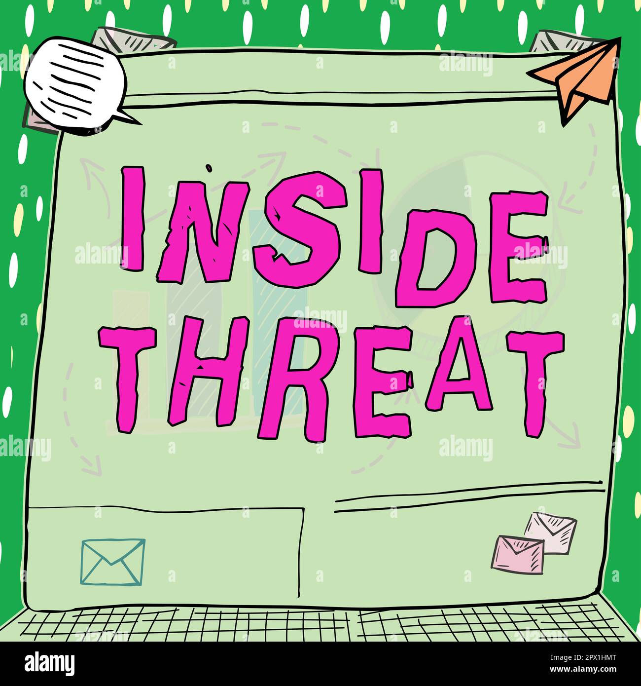 Text sign showing Inside Threat, Business idea Information that only an ...