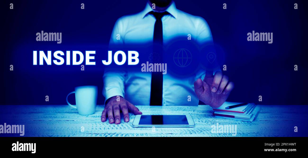 Conceptual display Inside Job, Concept meaning done with the help of ...