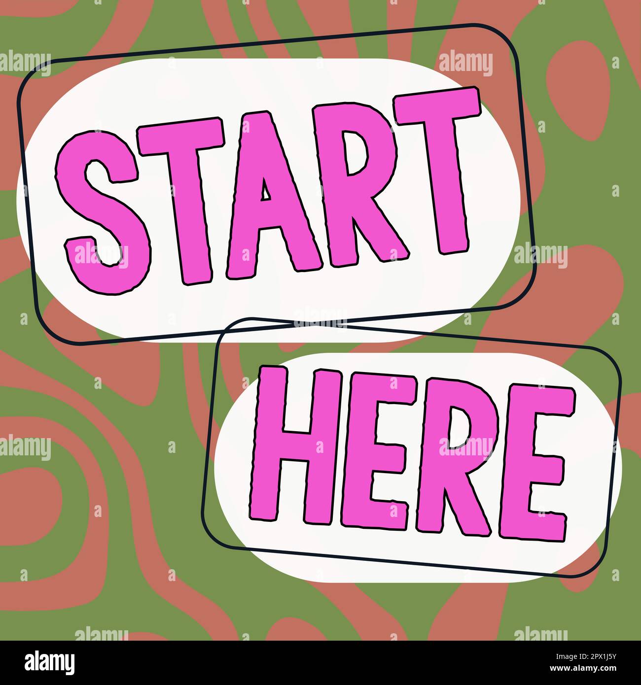 Hand writing sign Start Here, Business concept telling someone this is ...