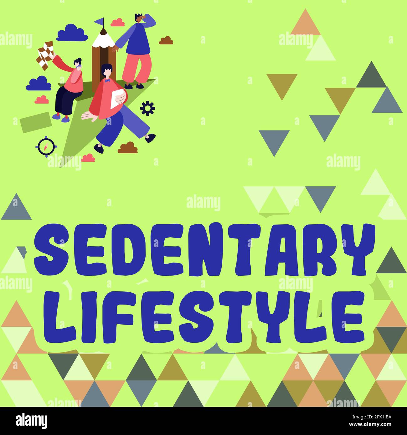 Hand writing sign Sedentary Lifestyle, Business concept ways and means ...