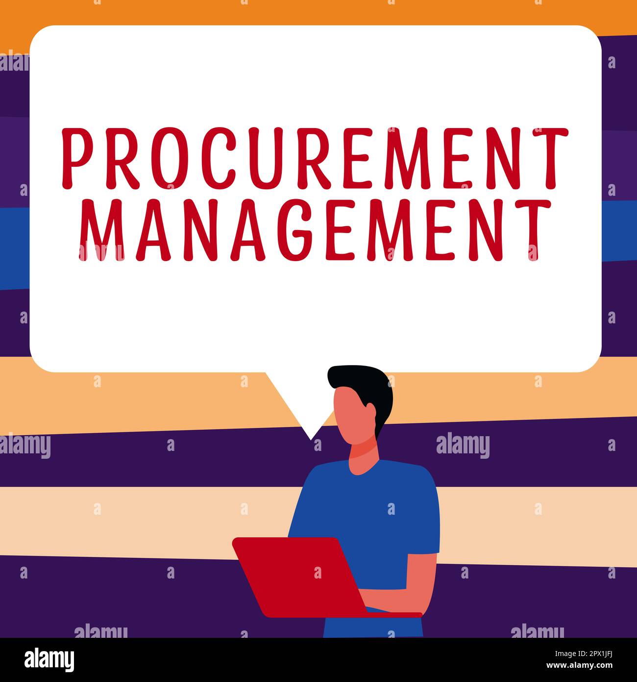 Hand writing sign Procurement Management, Internet Concept buying Goods ...