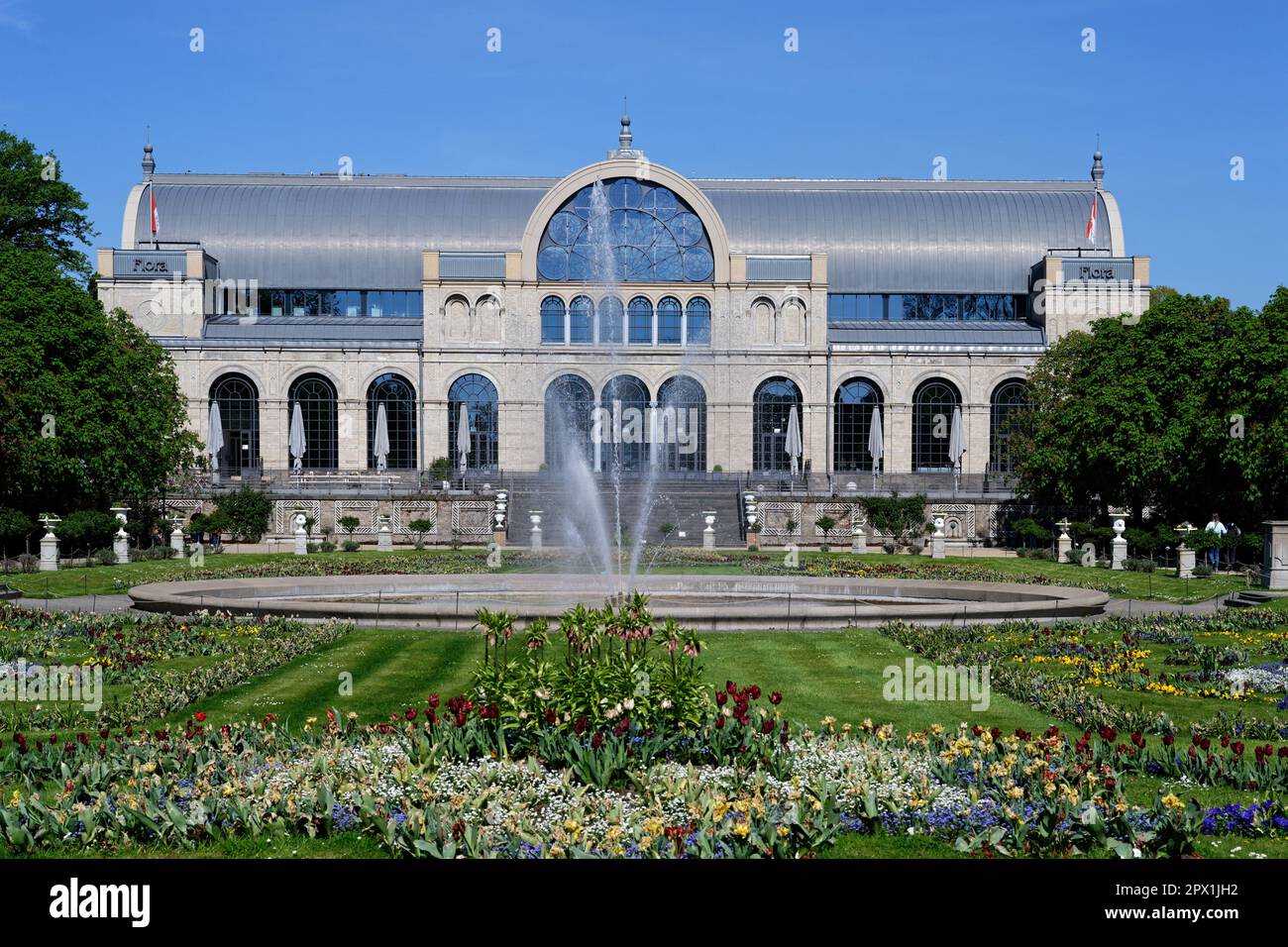 the historic festival hall flora in the botanical garden cologne Stock ...