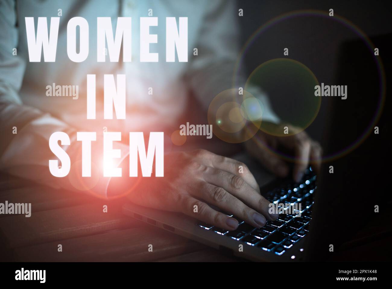 Sign displaying Women In Stem, Word Written on Science Technology ...