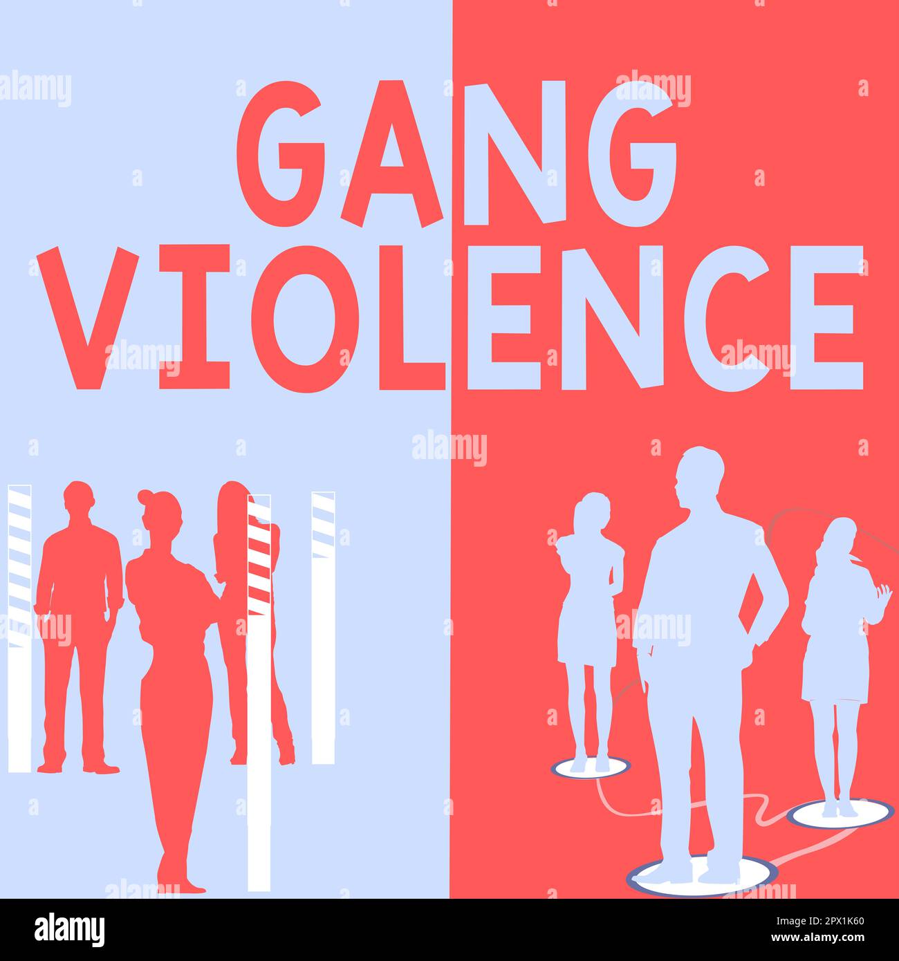 Hand writing sign Gang Violence, Word for infringement of the laws ...