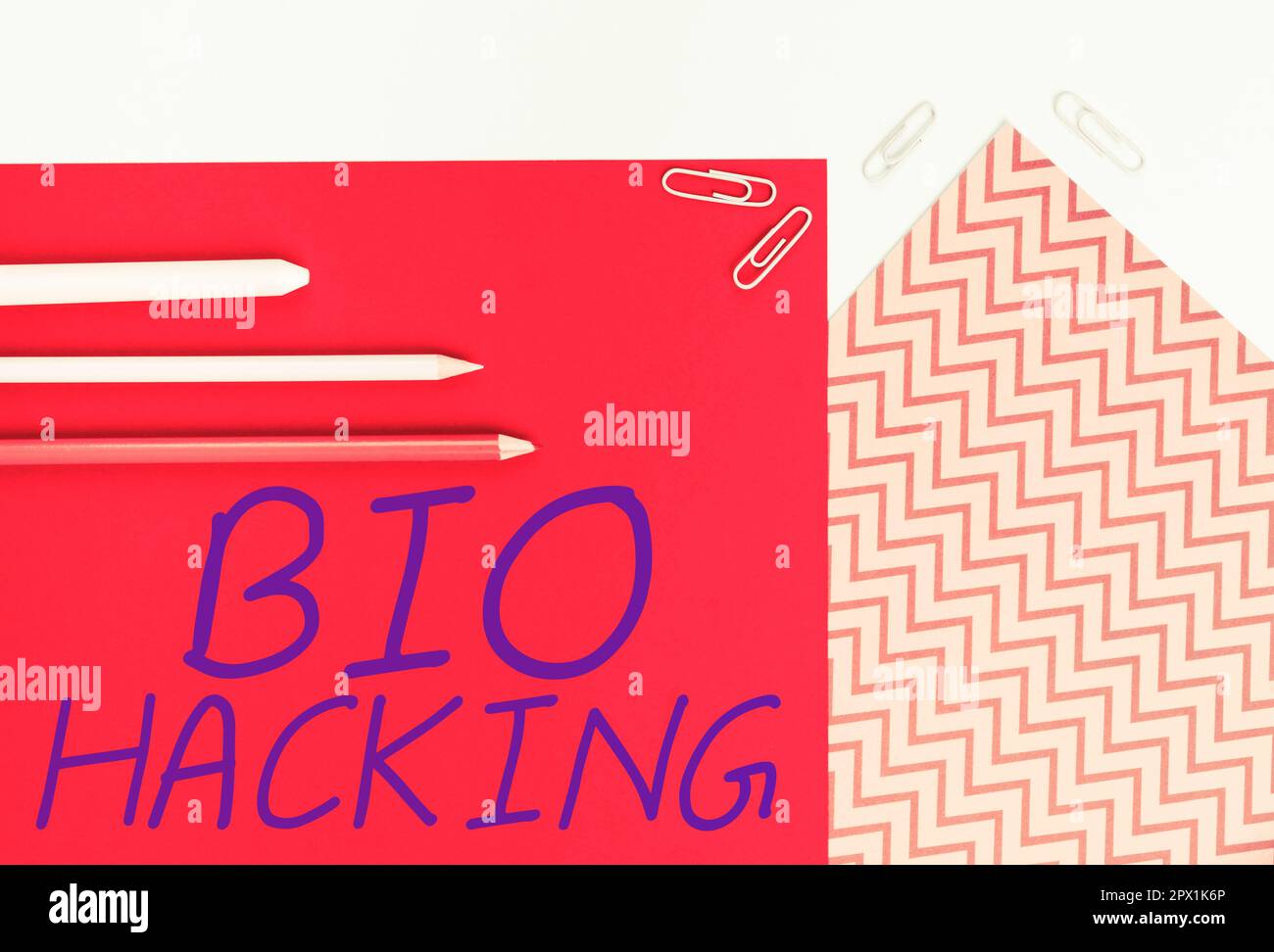 Handwriting text Bio Hacking, Word for exploiting genetic material ...