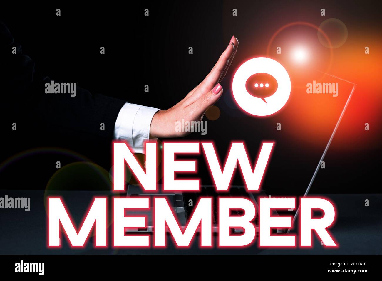 Text showing inspiration New Member, Word Written on recruiting ...