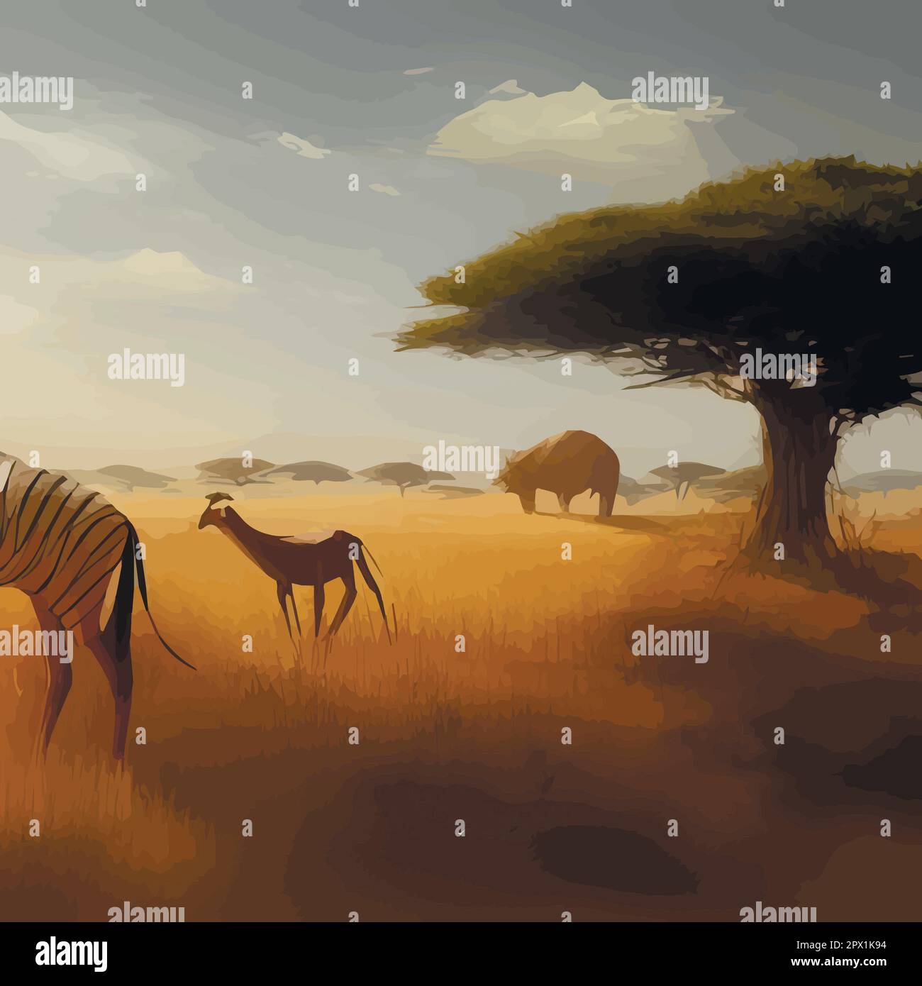 Kenyan forest Stock Vector Images - Alamy