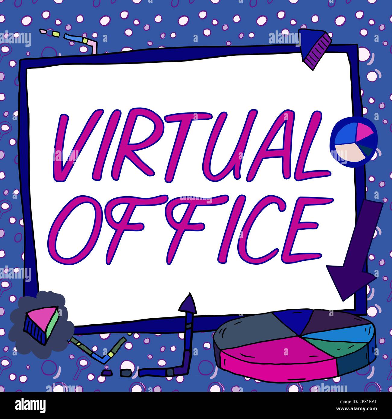 Inspiration showing sign Virtual Office, Business overview Mobile work ...