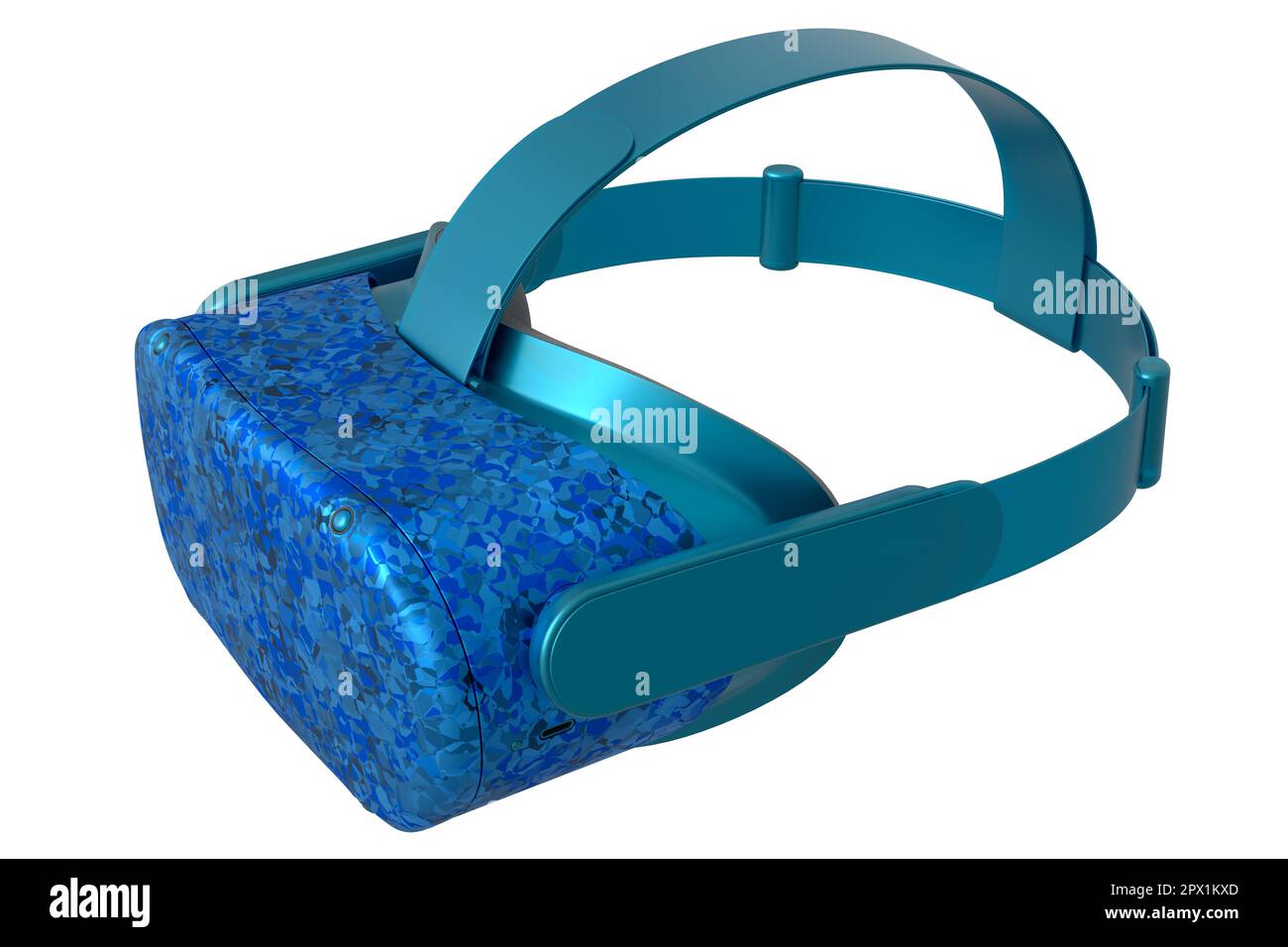 Realistic virtual reality glasses with mosaic seamless pattern isolated ...