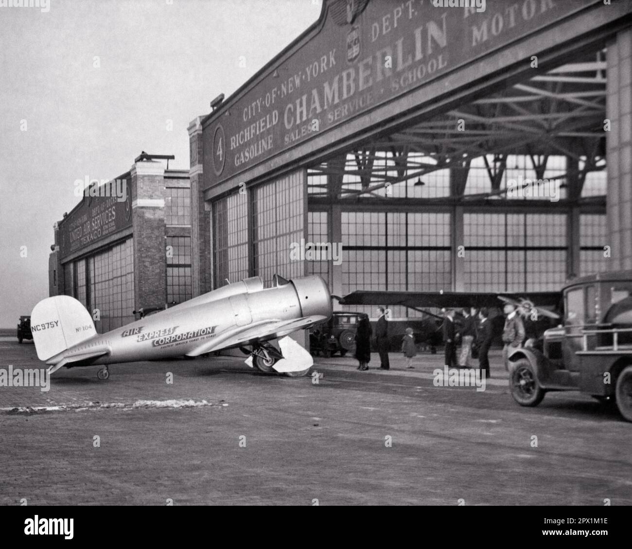 1930s FIRST AIR EXPRESS SERVICE LOS ANGELES TO NEW YORK LOCKHEED ORION ...