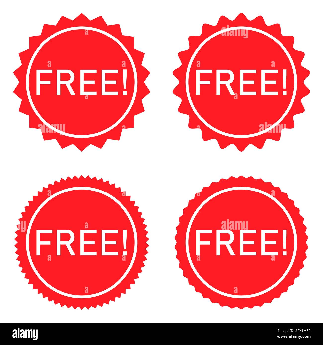 Set of Free web button sign, promotion design label icon, gratis ...