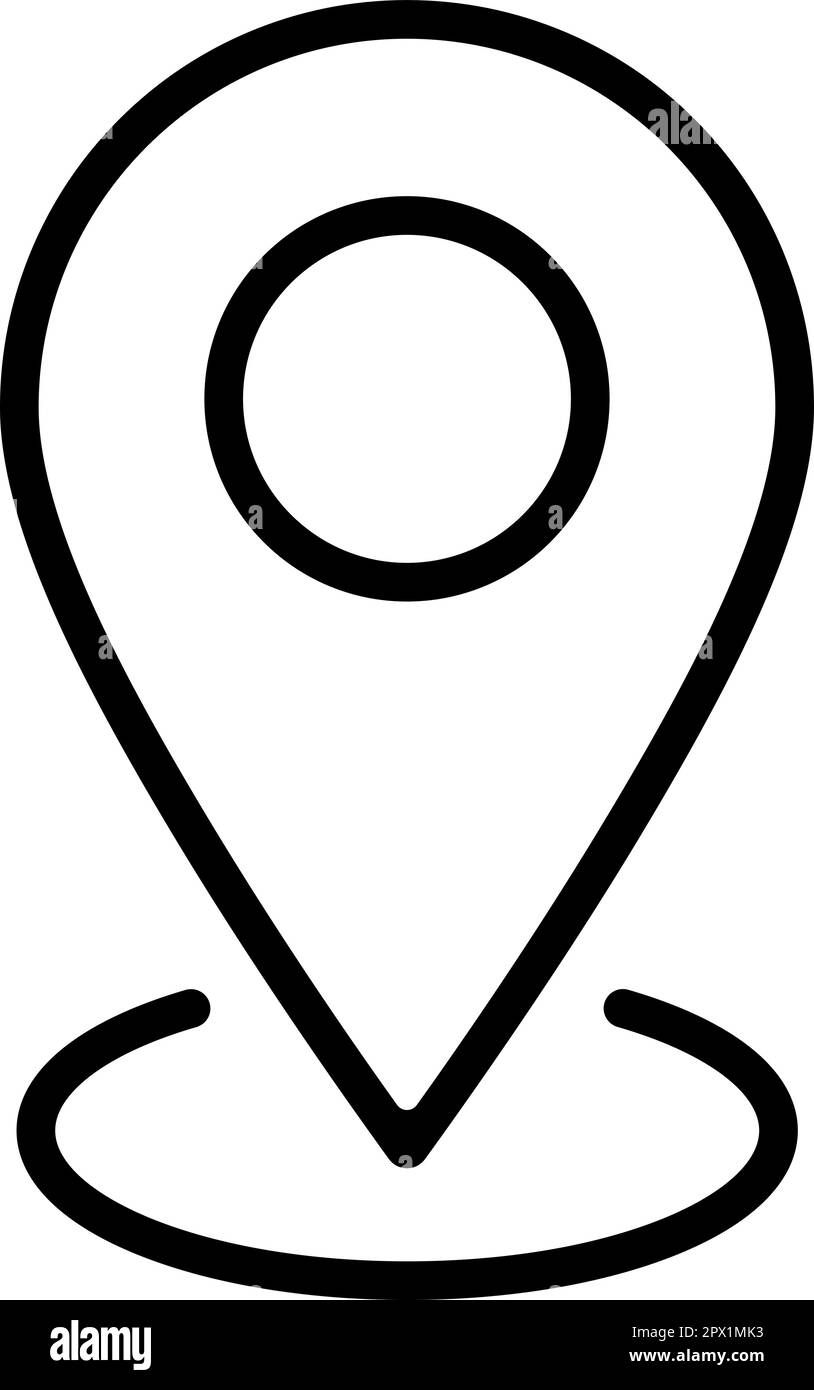 Map pin route icon Stock Vector Images - Alamy