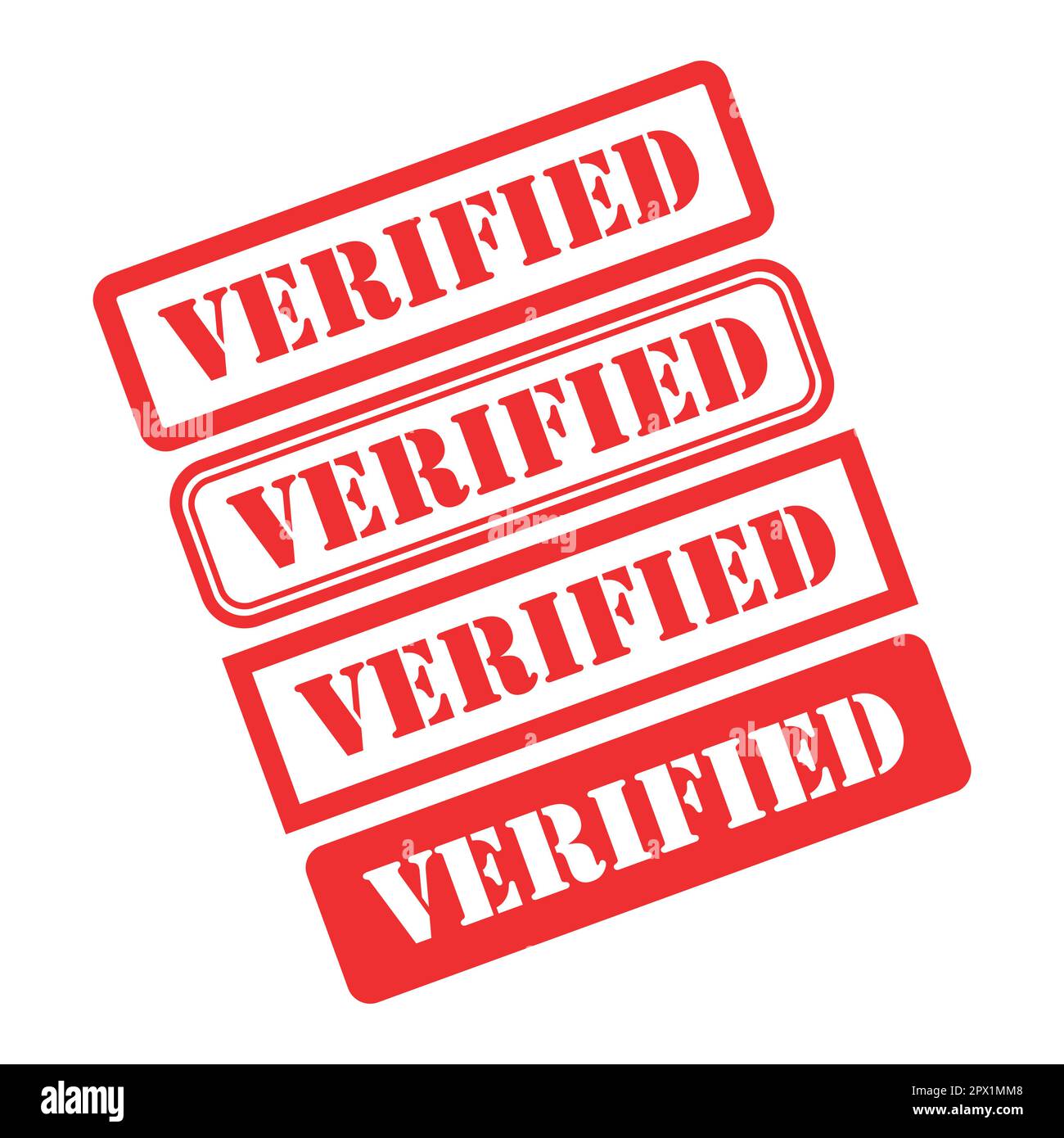 Set of Verified stamp symbol, label sticker sign button, text banner ...