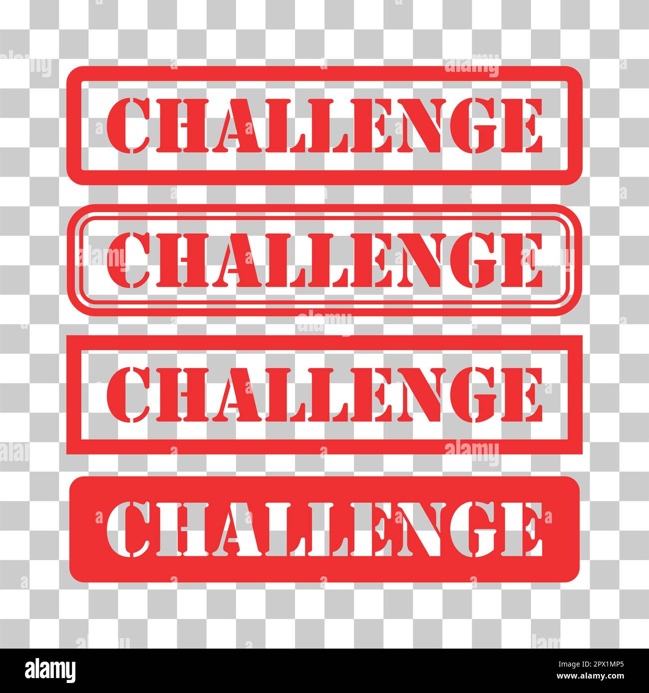 Set of Challenge stamp symbol, label sticker sign button, text banner ...