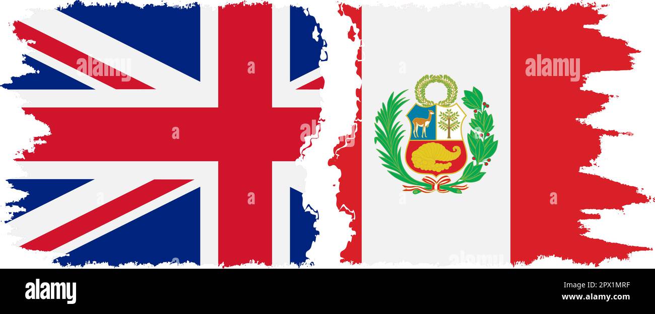Peru and UK grunge flags connection, vector Stock Vector Image & Art ...