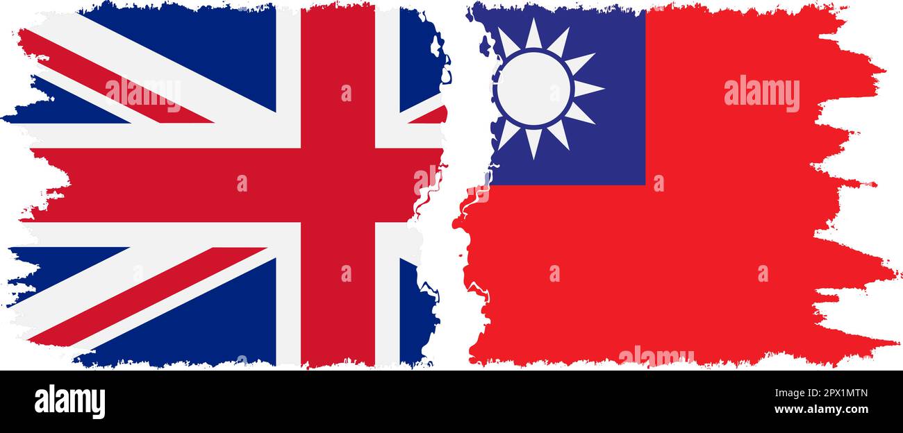 Taiwan and UK grunge flags connection, vector Stock Vector Image & Art ...