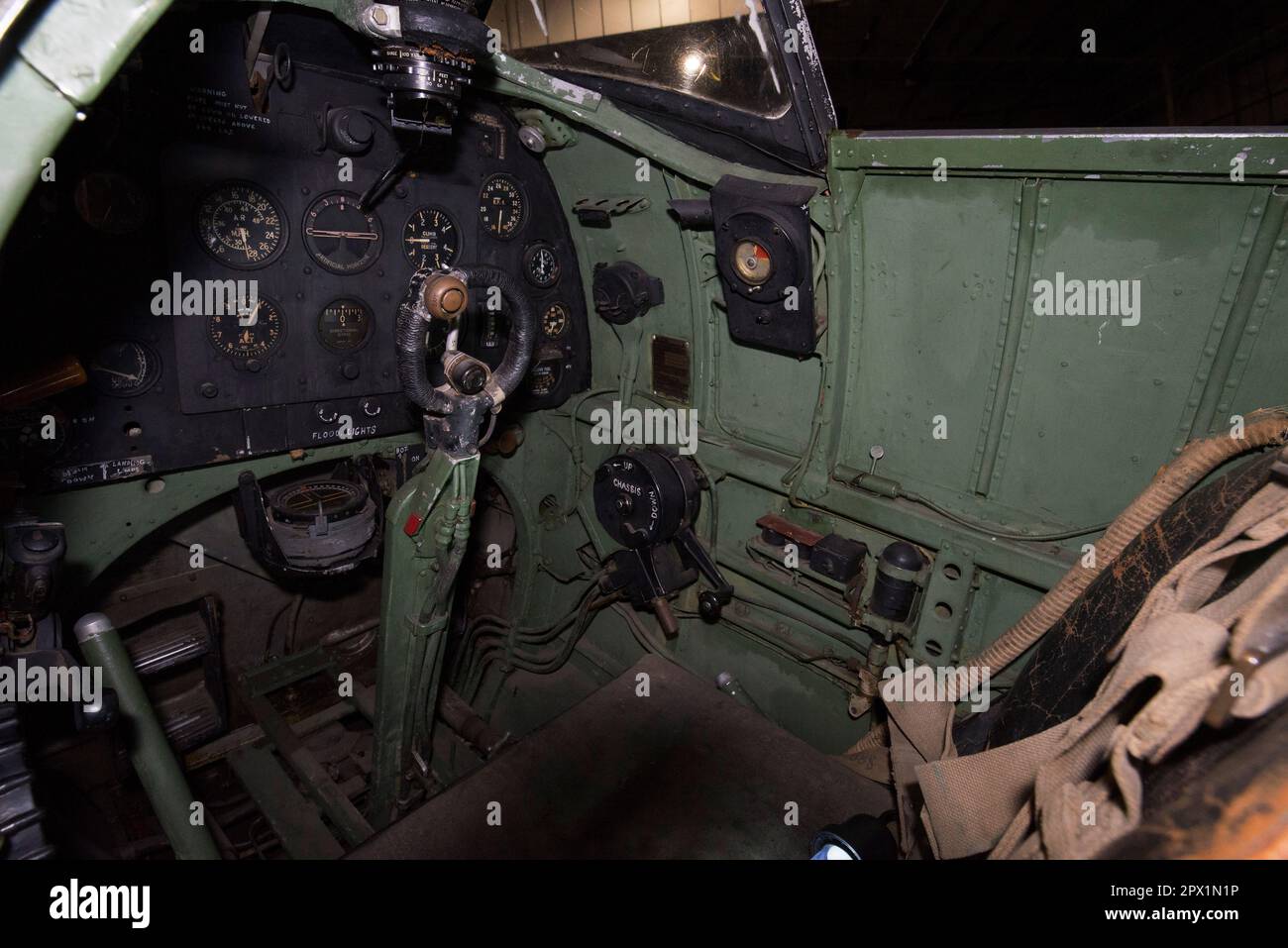 Supermarine Spitfire MkI cockpit interior Stock Photo - Alamy