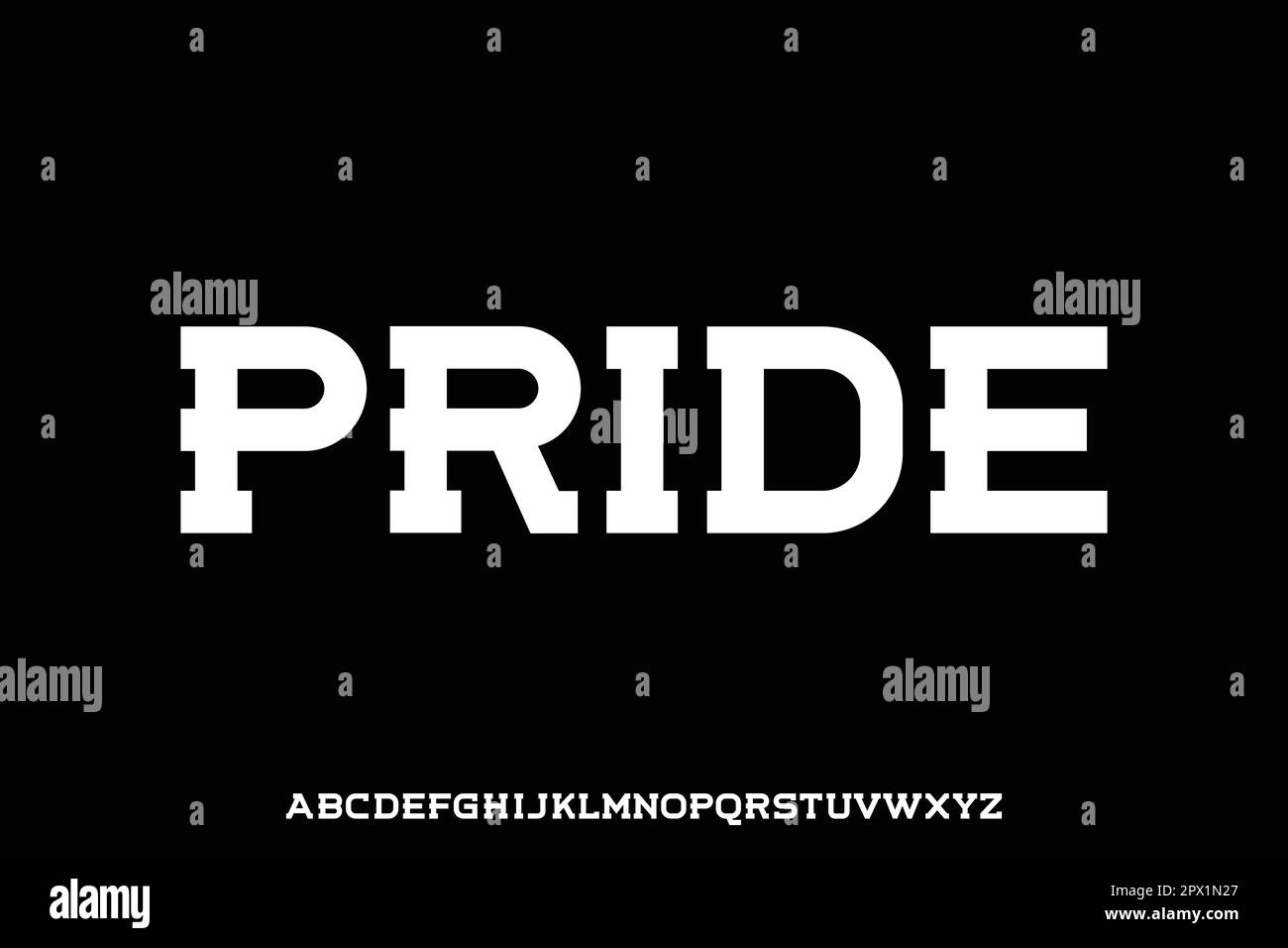 Geometric bold slab display font vector Stock Vector Image & Art - Alamy