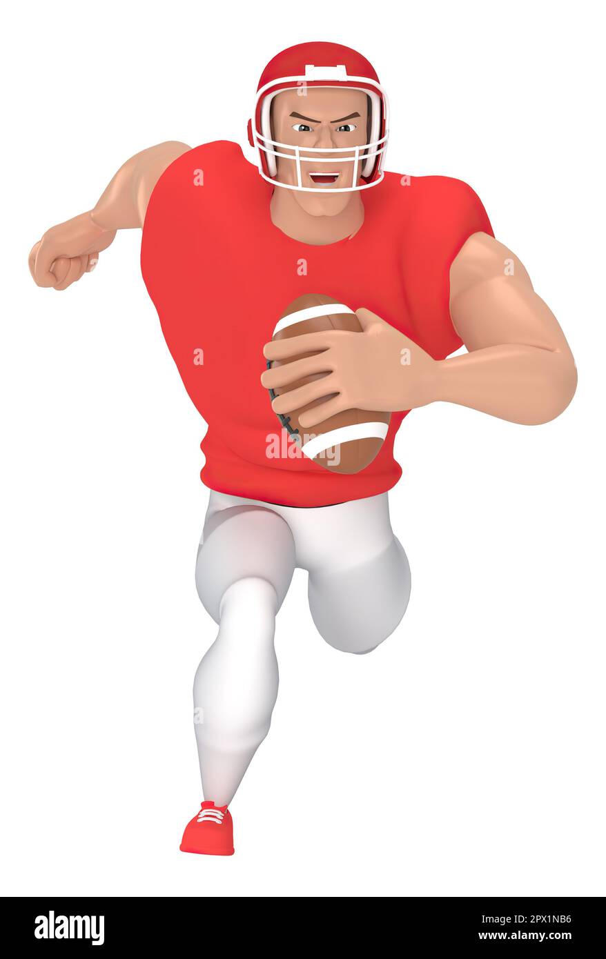 Isometric sport characters american football players . 3d rendering of ...