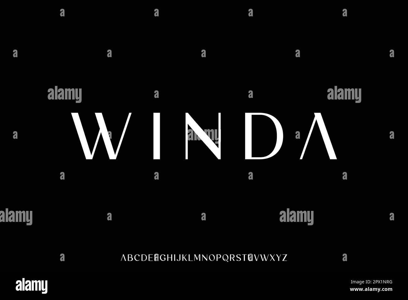 Elegant and luxury minimal sans serif font vector Stock Vector Image & Art - Alamy