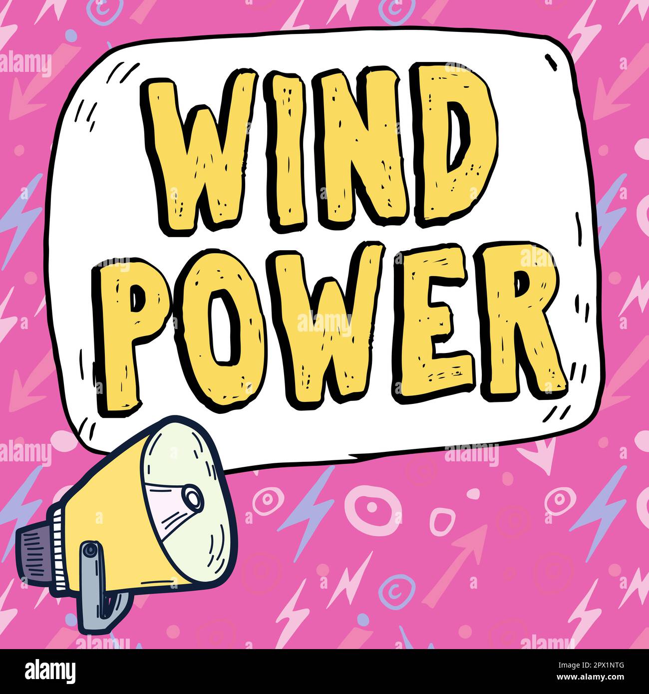 Hand writing sign Wind Power, Concept meaning use of air flow to ...