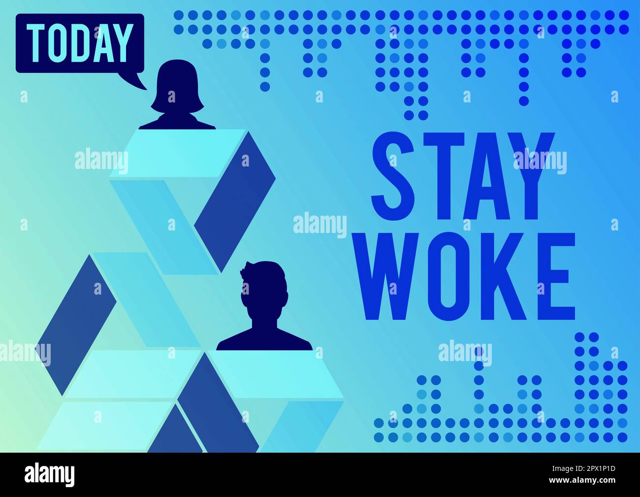 Hand writing sign Stay Woke, Business idea being aware of your ...