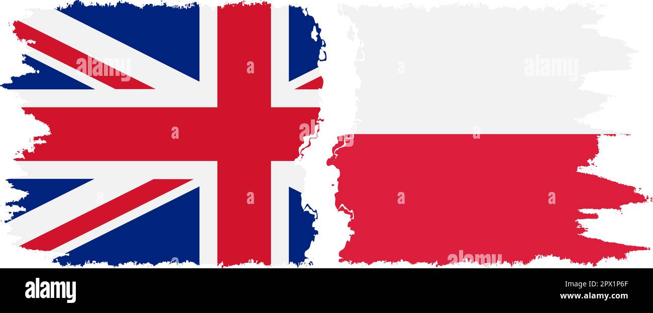 Poland and UK grunge flags connection, vector Stock Vector Image & Art ...