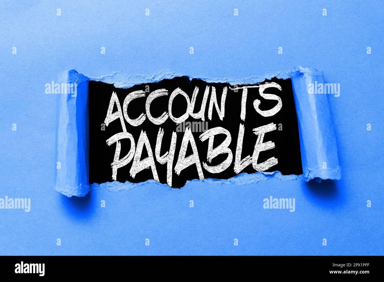 Sign displaying Accounts Payable, Business concept money owed by a ...