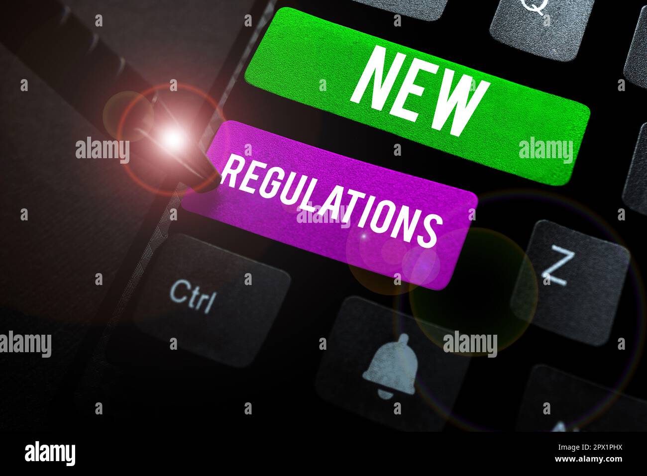Handwriting text New Regulations, Word Written on Regulation ...